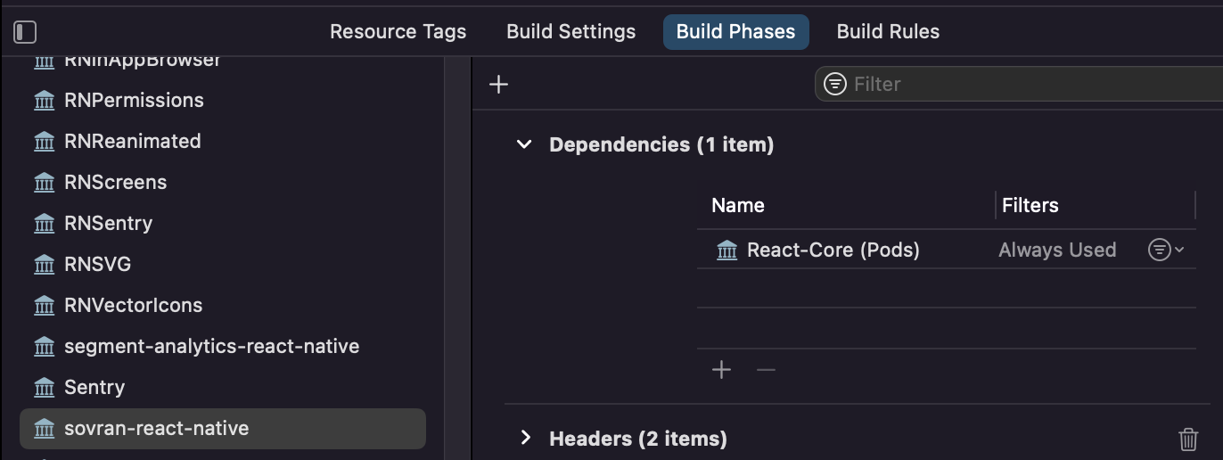 Ios Segmentsovran React Native Fails To Build · Issue 608 · Segmentioanalytics React Native 