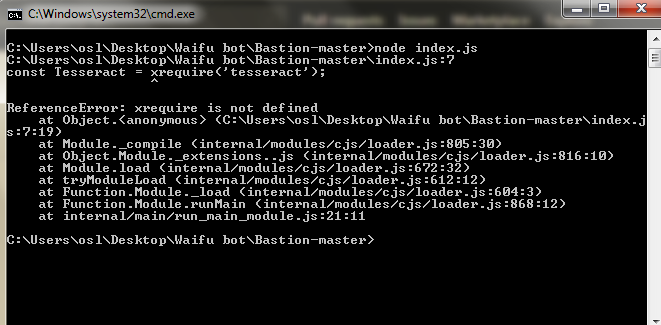 [BUG]: can't run the bot · Issue #659 · TheBastionBot/Bastion · GitHub