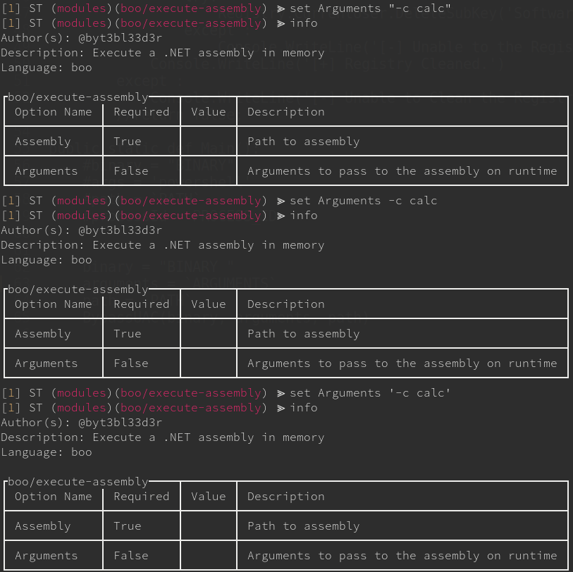 [BUG] Arguments input with a "-" sign do not get parsed. · Issue #109 · byt3bl33d3r ...