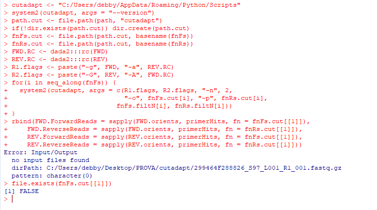 Cannot reproduce Cutadapt/DADA2 ITS Pipeline · Issue #762 · benjjneb ...