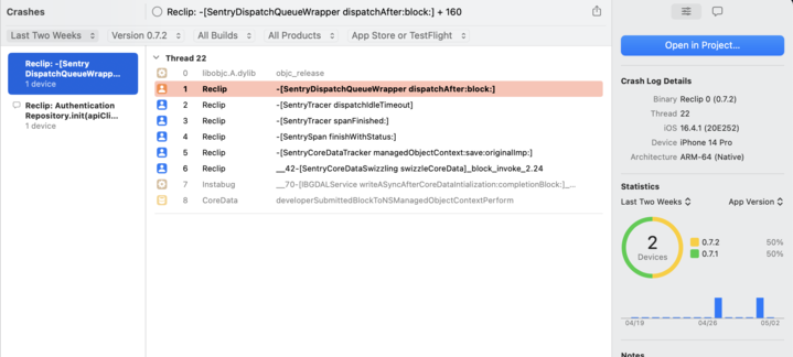 Sentry Seems To Cause Crash At Random Points · Issue 3002 · Getsentrysentry Cocoa · Github