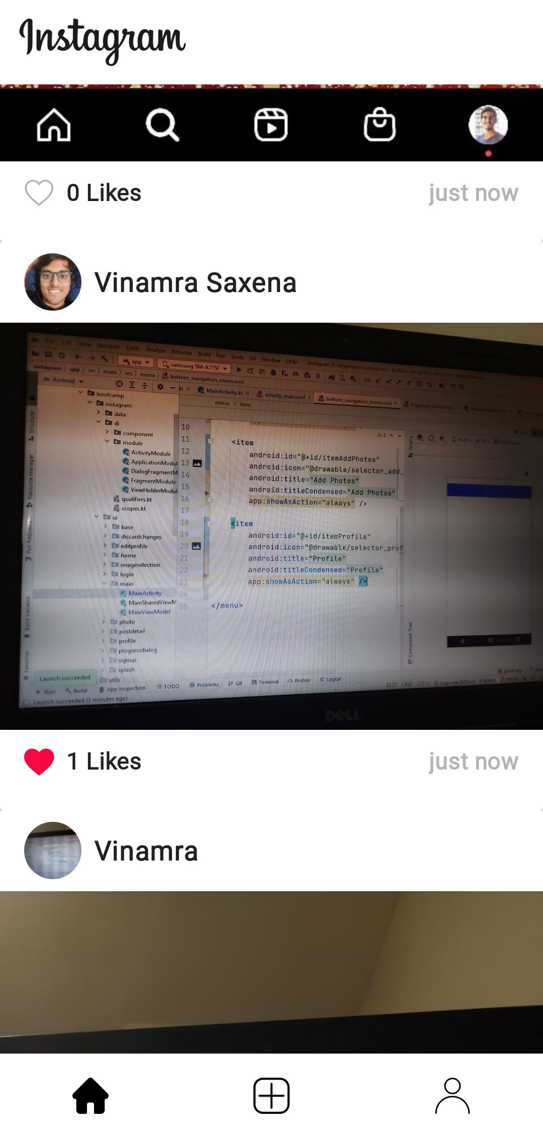 GitHub - vinamra434/InstagramClone: Instagram clone made during ...