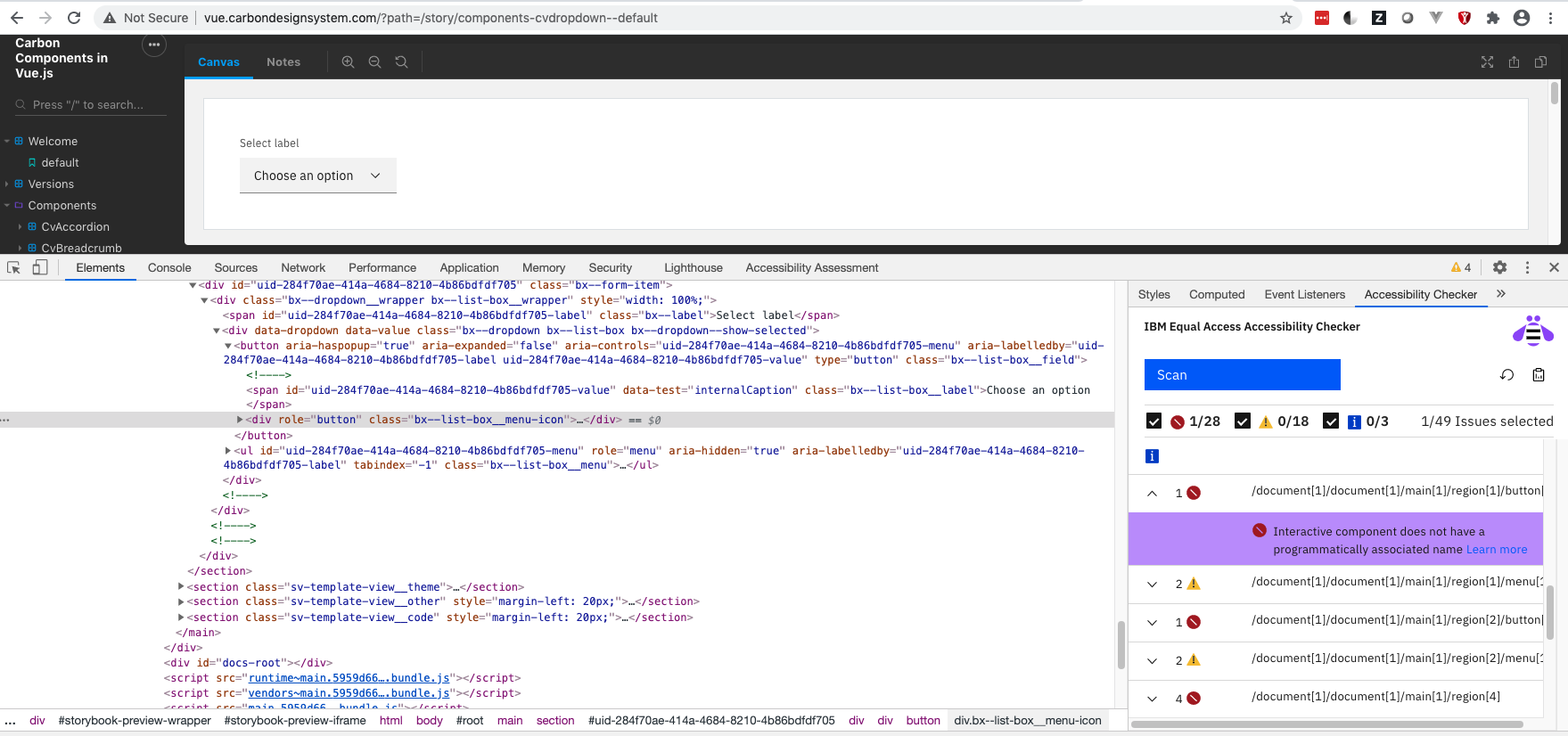 Accessibility finding for CvDropDown · Issue #1042 · carbon-design-system/carbon-components-vue ...