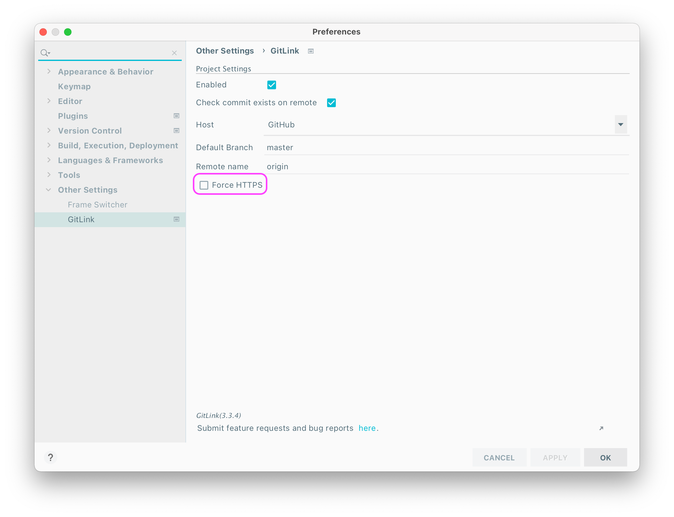Default to "Force HTTPS" enabled · Issue #142 · ben-gibson/GitLink · GitHub