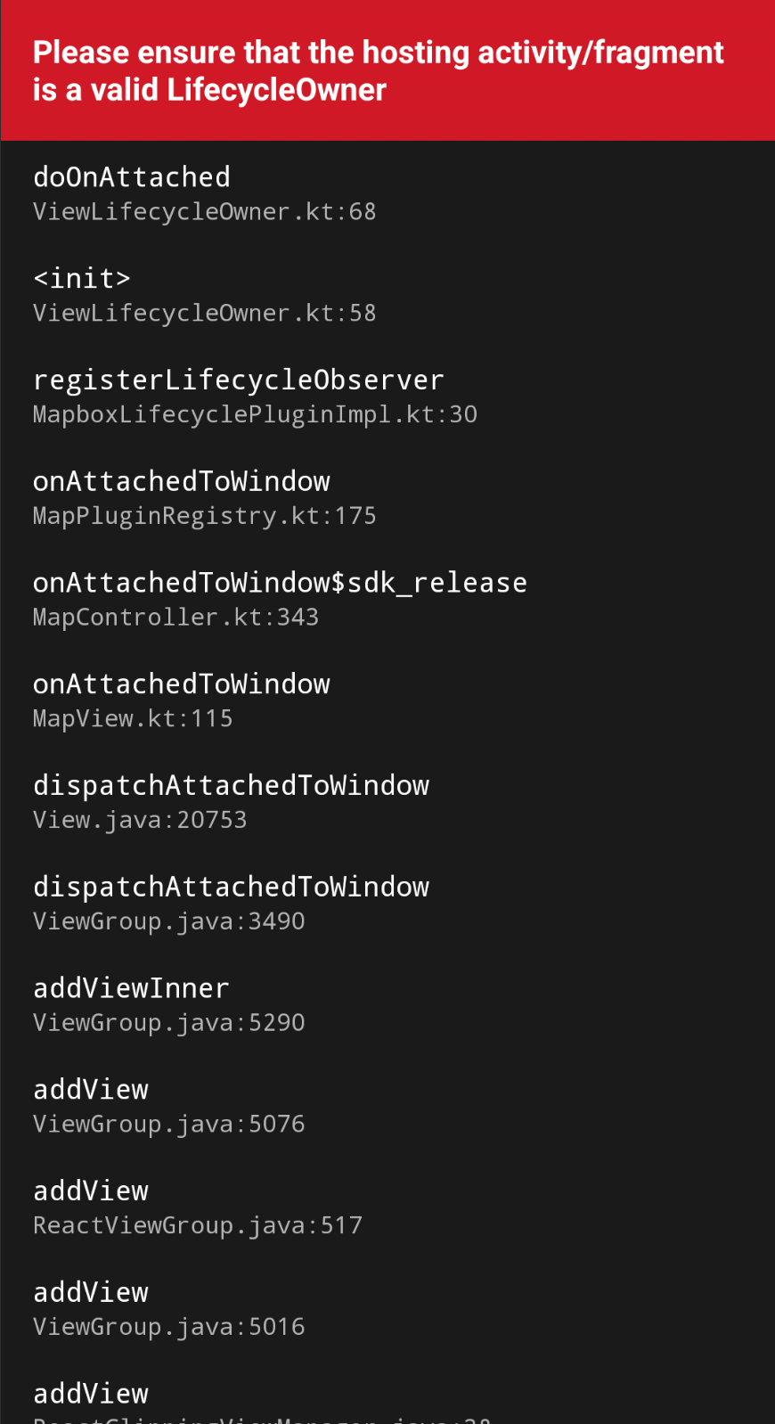 [Bug]: Please ensure that the hosting activity/fragment is a valid ...