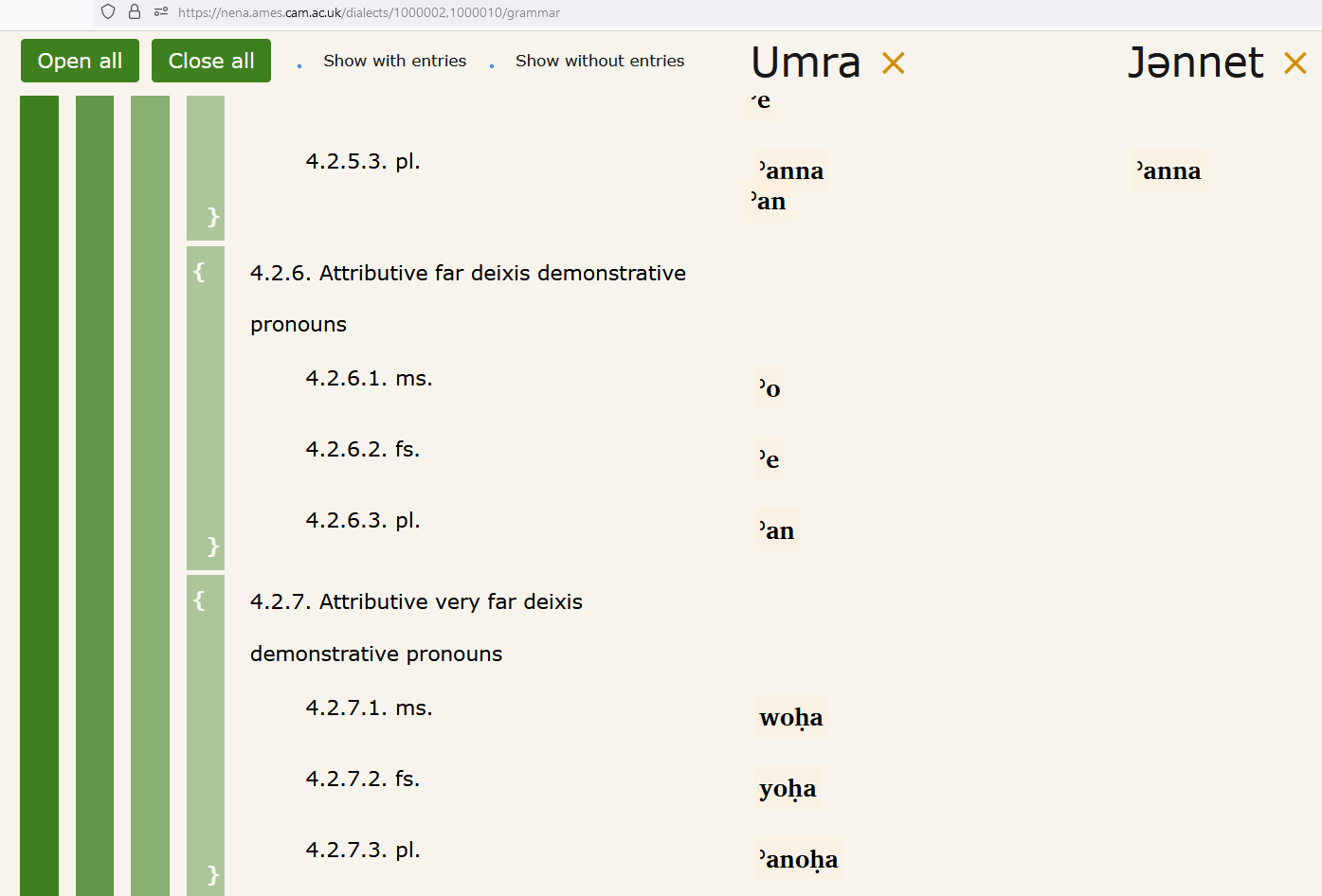 Comparative Dialect View Glitch · Issue #107 · CambridgeSemiticsLab ...