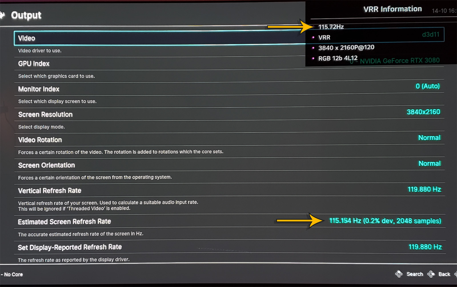D3D11 will not match the displays refresh rate when using VRR · Issue #14513 · libretro ...