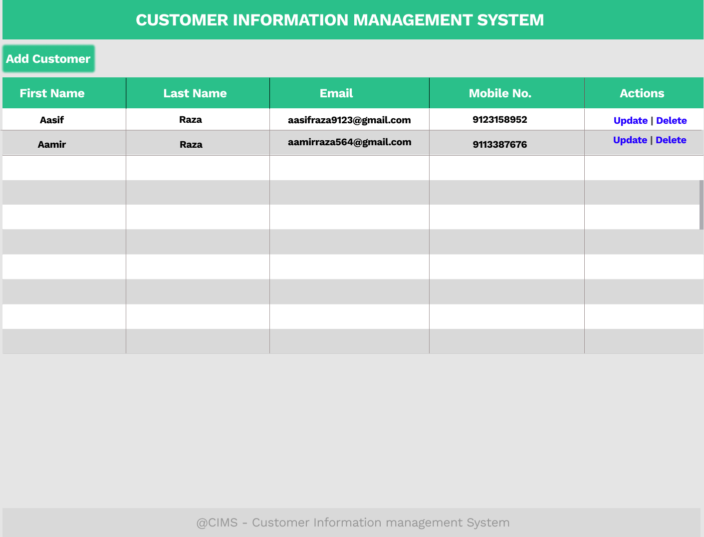 GitHub - razaaasif/Customer-Info-Management