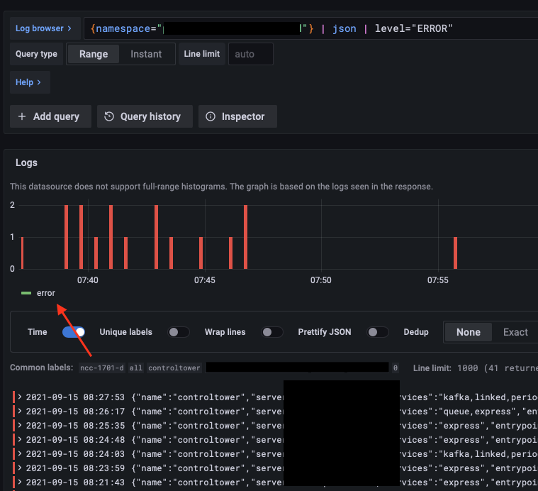Wrong color for error log selector · Issue #39213 · grafana/grafana ...