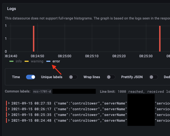 Wrong color for error log selector · Issue #39213 · grafana/grafana ...