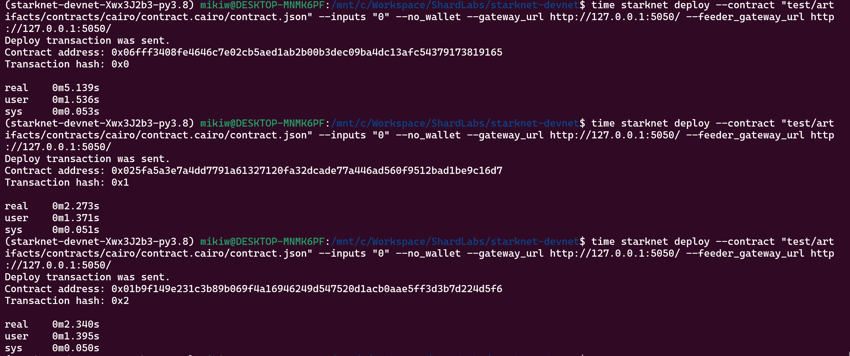 Transaction hashes in --lite-mode · Issue #252 · 0xSpaceShard/starknet-devnet · GitHub