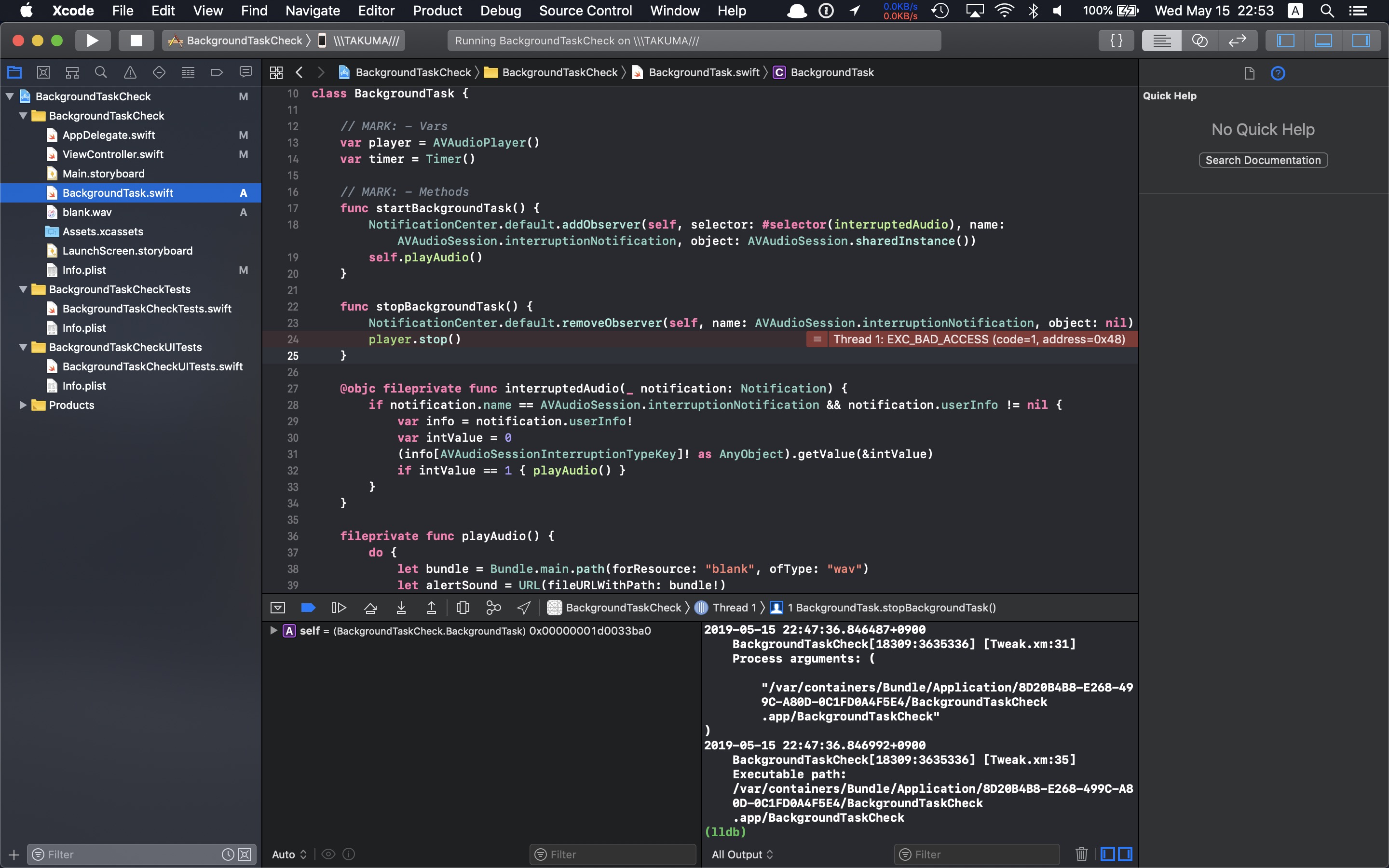 BackgroundTask.stopBackgroundTask() error · Issue #9 · yarodevuci/backgroundTask · GitHub