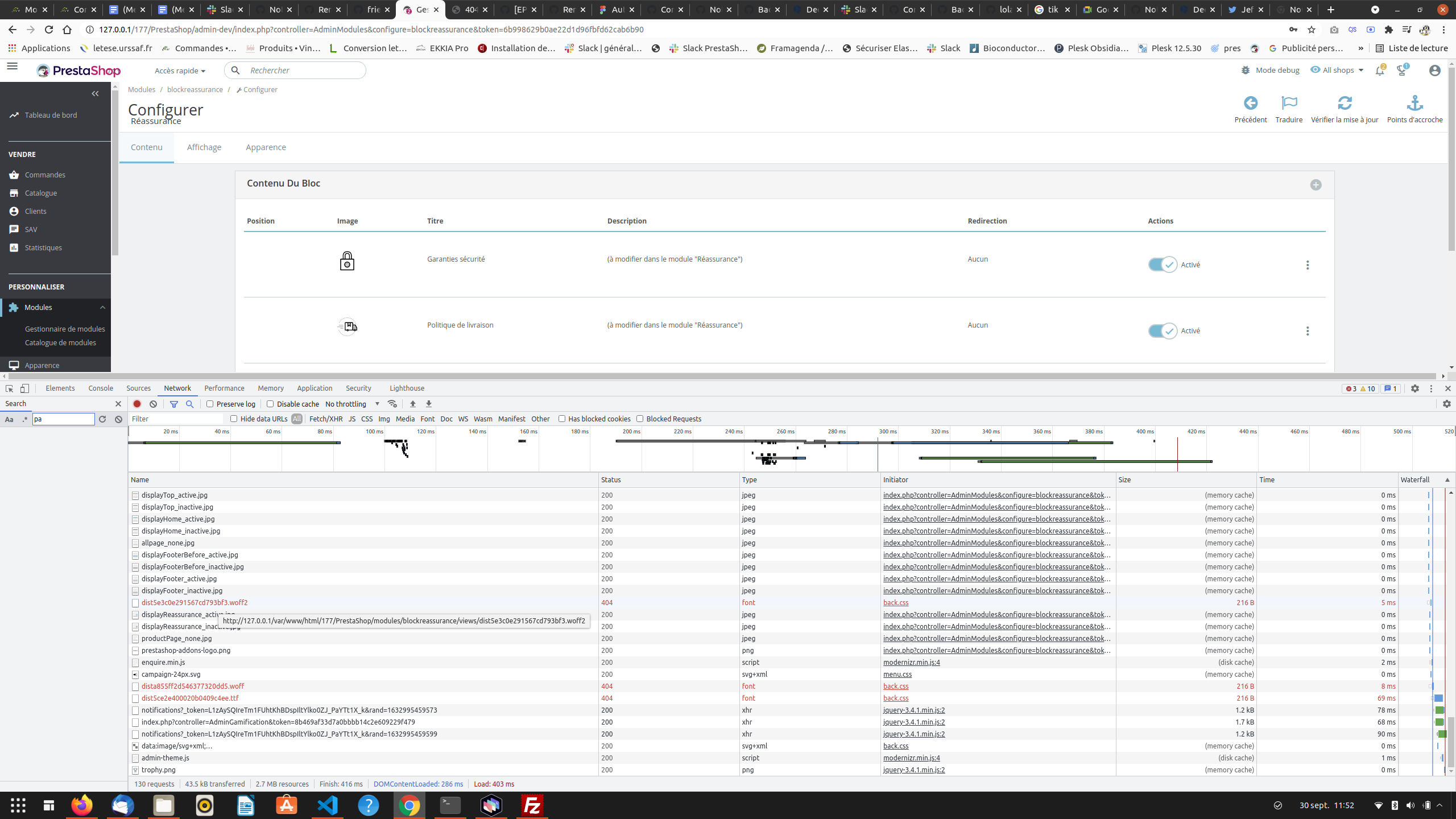 Compiling the blockreassurance module breaks the url of the files · Issue #26032 · PrestaShop ...