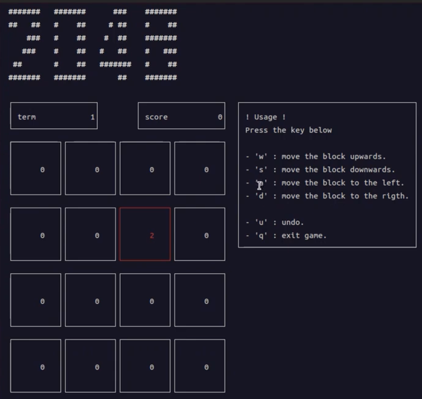 GitHub - TransparentDeveloper/2048-ncurses