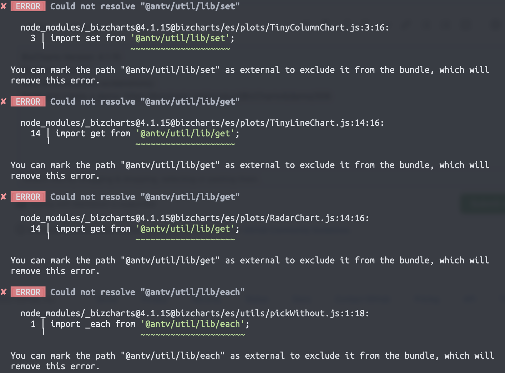 @antv/util 3.x makes BREAKING CHANGE · Issue #1508 · alibaba/BizCharts · GitHub