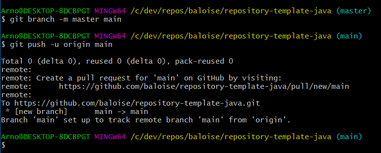 Master >> Main · Issue #15 · baloise/repository-template-java · GitHub