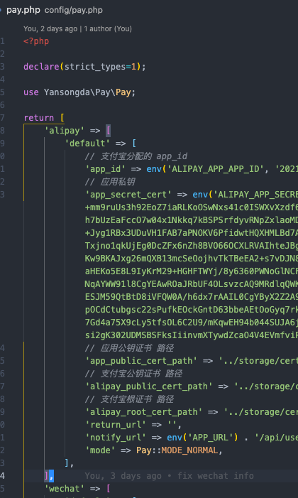 支付宝 APP支付 没有返回json，返回了字符串参数 · Issue #555 · yansongda/pay · GitHub