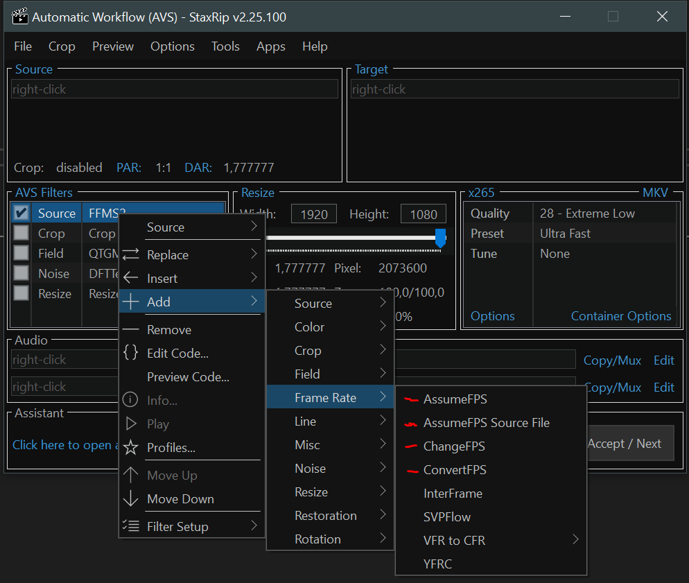 Frame rate change QSVEncC · Issue #1069 · staxrip/staxrip · GitHub