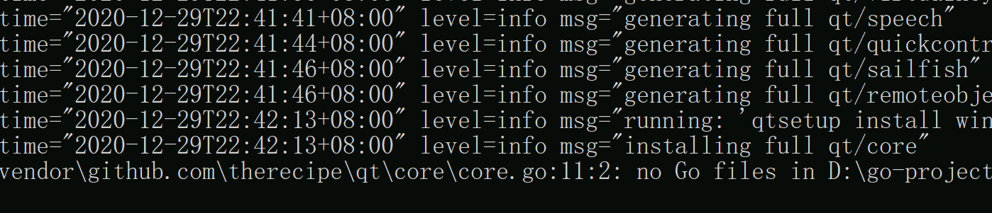Qtsetup Install Core Error No Go File In Xxx · Issue 1201 · Therecipeqt · Github