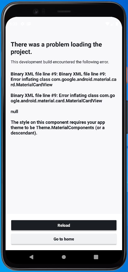The Style On This Component Requires Your App Theme To Be Theme Materialcomponents Or A