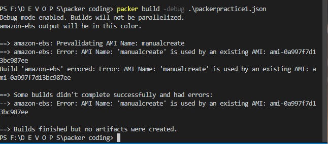 when i create a image with packer i got a error when executing the build-debug comand · Issue #8 ...
