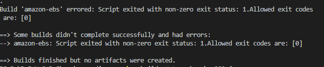error came when i executing the packer build -debug command at creating the ami image · Issue ...