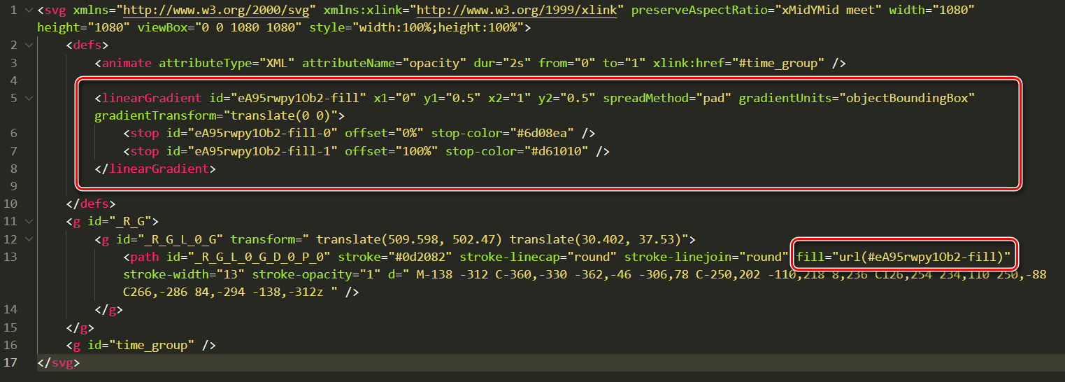 SVG (Smil) problem by gradient fill or stroke · Issue #3032 · airbnb/lottie-web · GitHub
