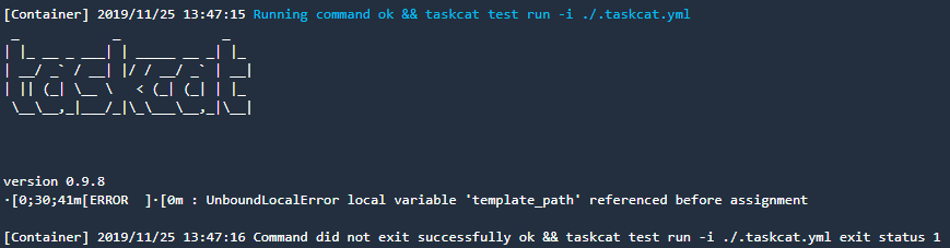UnboundLocalError local variable 'template_path' · Issue #429 · aws-ia/taskcat · GitHub