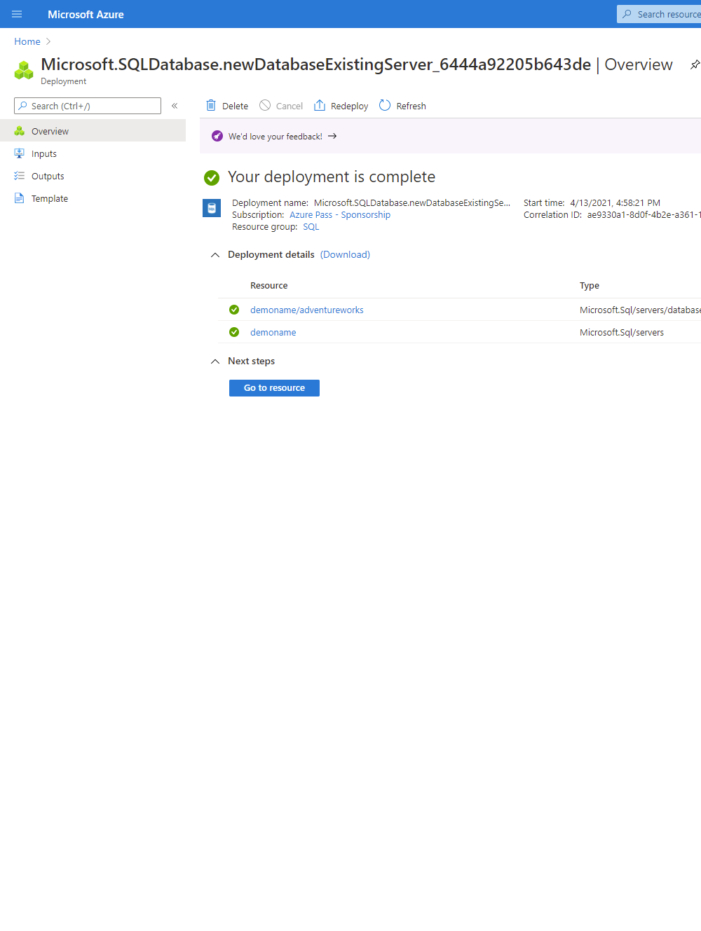Microsoft.Sql resource provider · Issue #190 · MicrosoftLearning/AZ-204 ...