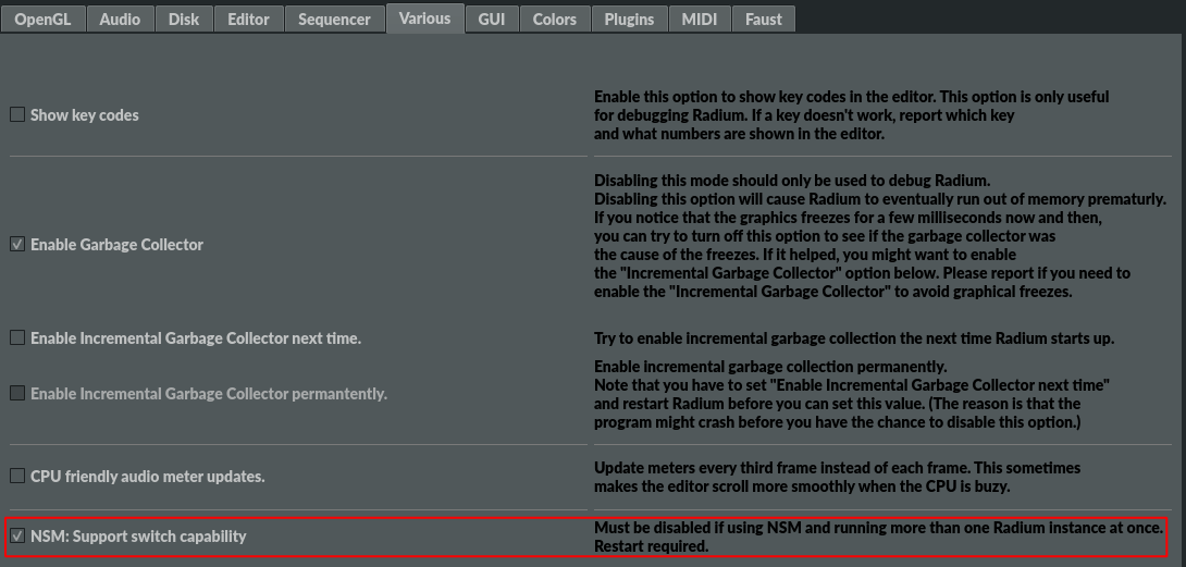 Non-Session-Management (NSM) support · Issue #1242 · kmatheussen/radium · GitHub