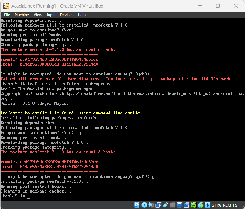 Package neofetch has invalid Hash · Issue #64 · AcaciaLinux/branch · GitHub