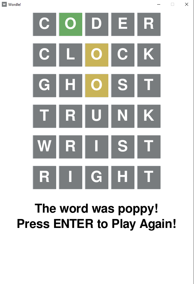 GitHub - stephen0403/Wordle: Pygame Wordle Project