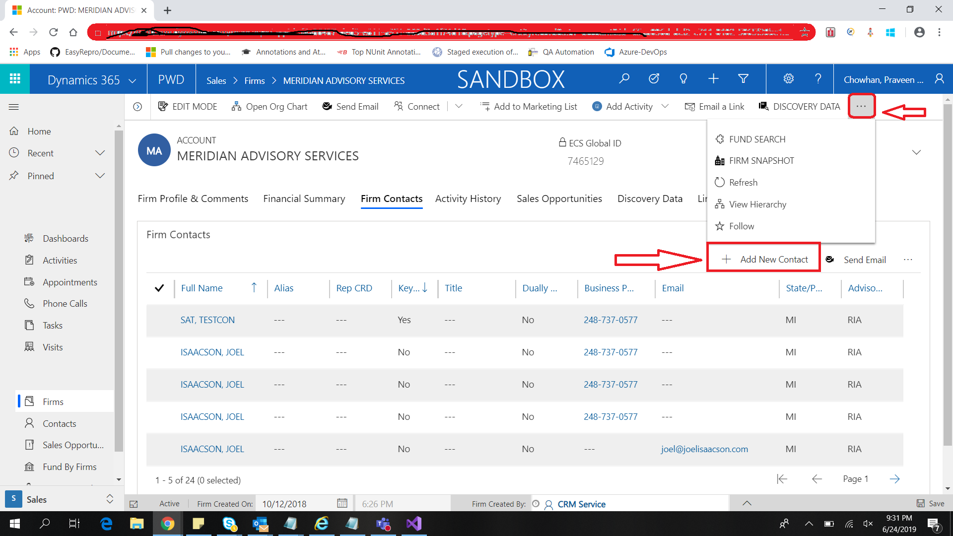 Not able to click on command bar.I have shown the diff where it is not ...