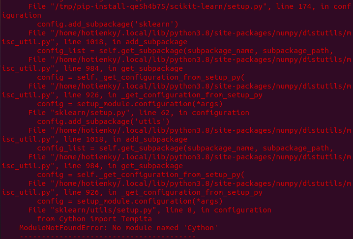 Cách Fix Error Failed Building Wheel For Scikit Learn Trên Ubuntu