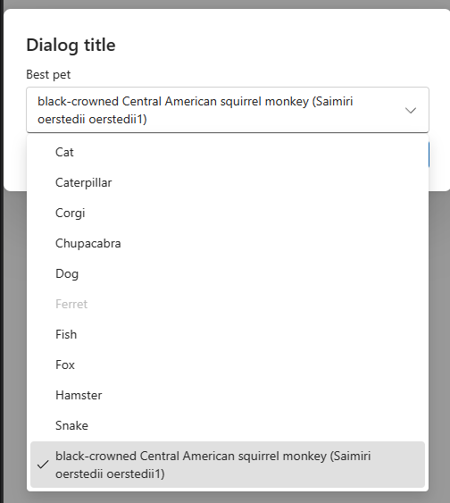Bug Text In Dropdown Box And Dropdown List Wraps When Overflows · Issue 28659 · Microsoft