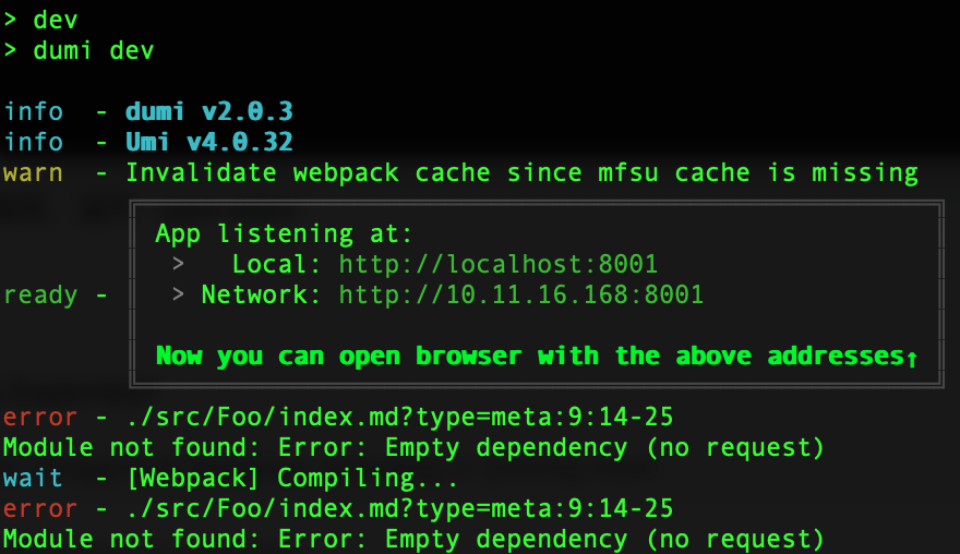 bug: npx create-dumi 不填写 NPM package name 时运行不了 · Issue #1296 · umijs/dumi · GitHub