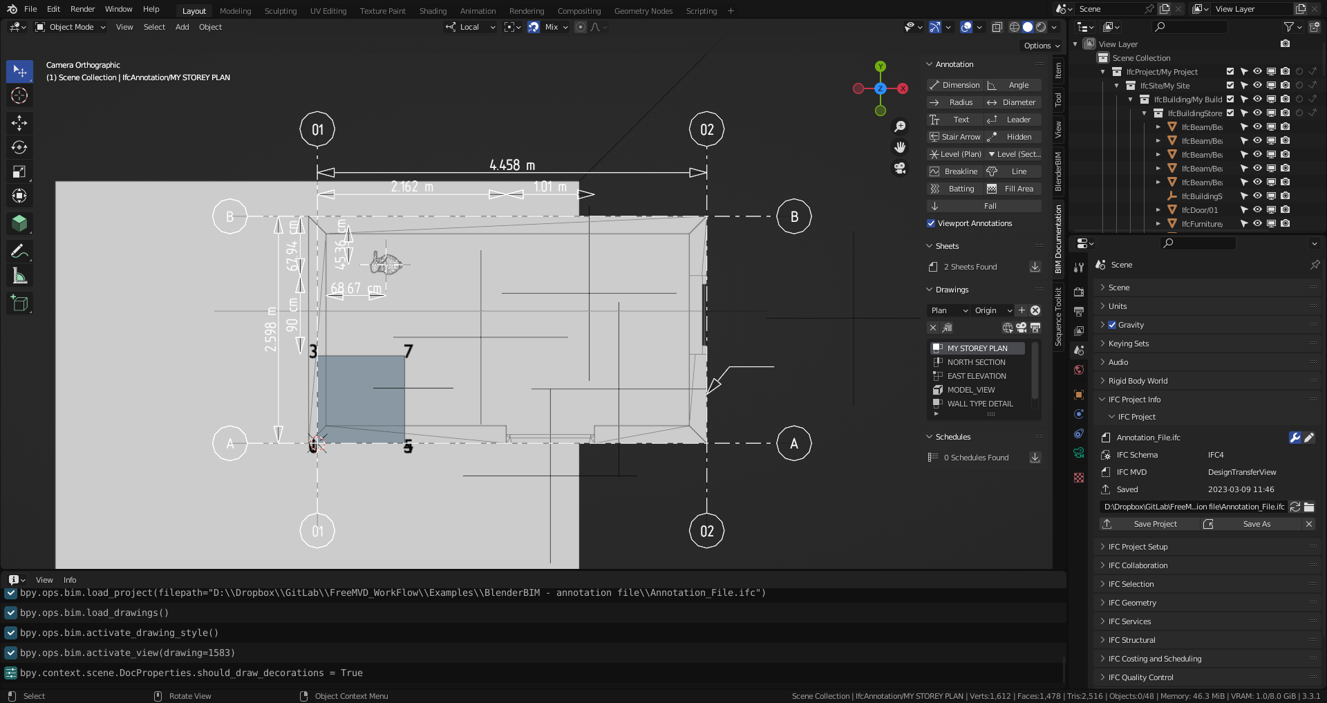 text doesn't show when 'viewport annotations' is enabled. · Issue #2900 · IfcOpenShell ...