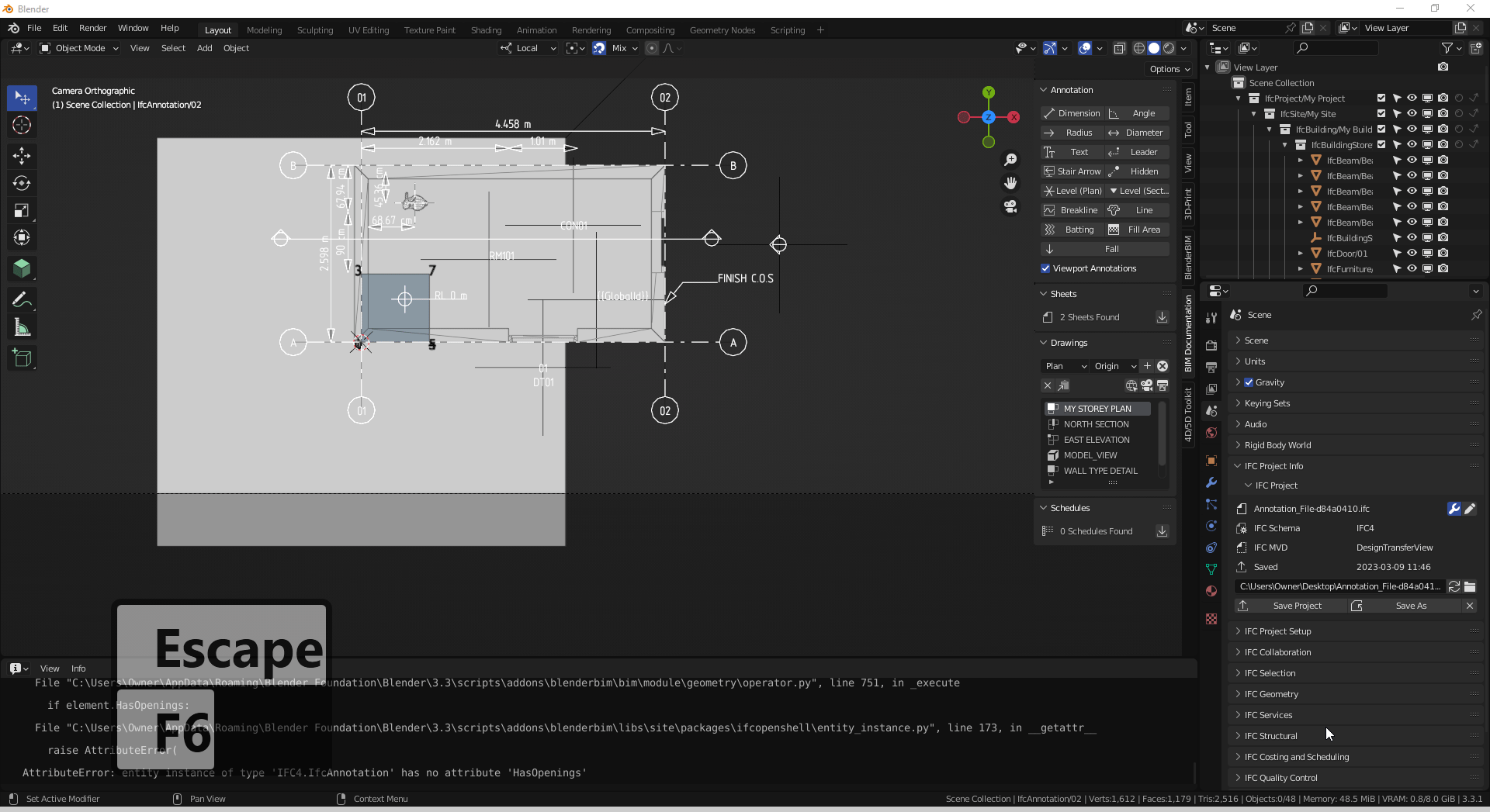 Error Tabbing Into Annotation · Issue 2927 · Ifcopenshellifcopenshell · Github