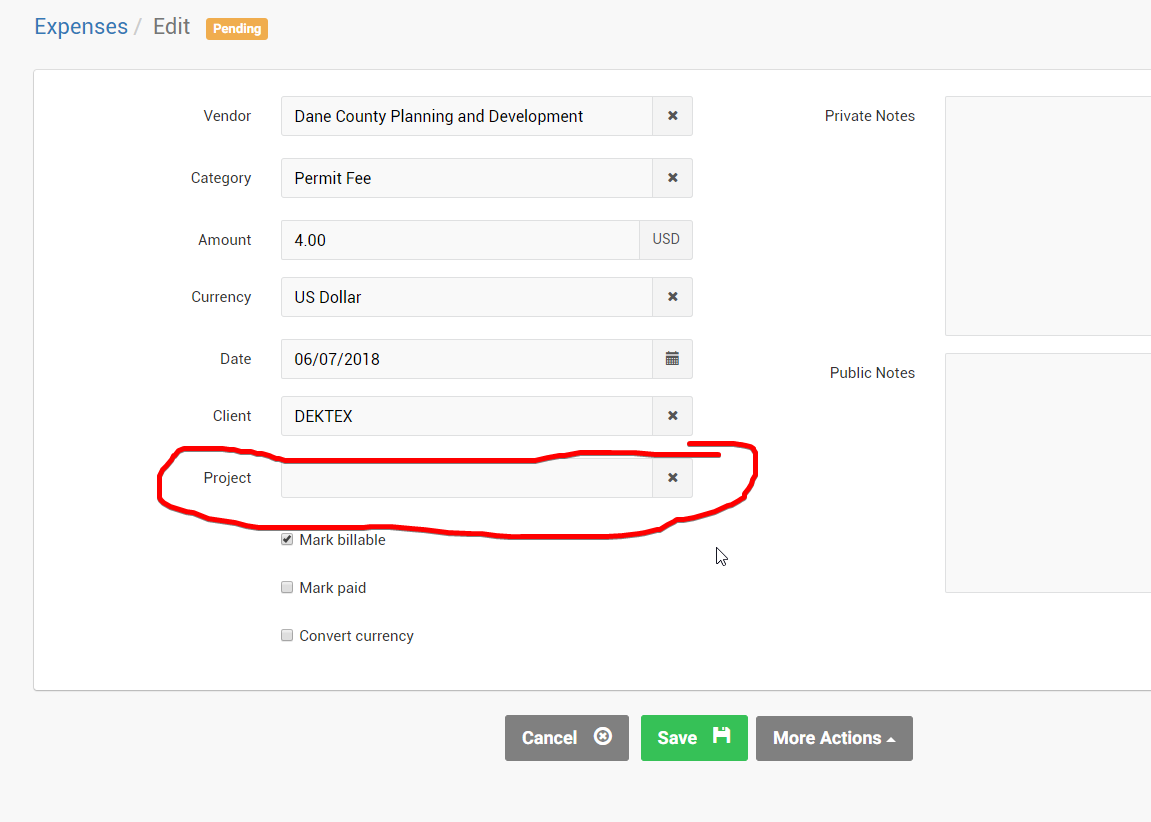 Add 'Project' to expense · Issue #2151 · invoiceninja/invoiceninja · GitHub