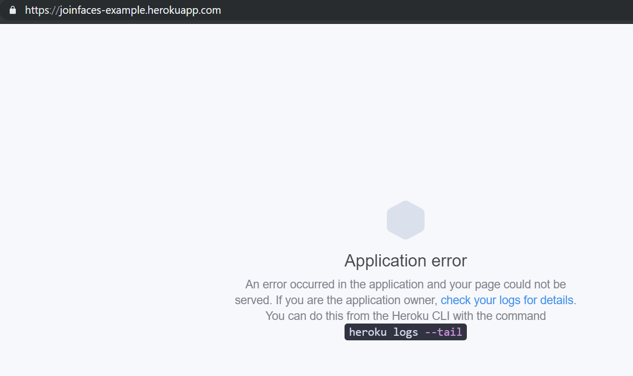 Demo Not Running On Herokuapp · Issue 657 · Joinfacesjoinfaces · Github