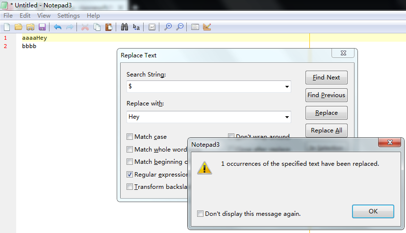 Replacing `$` in regex does not alter the last line of a file if there is no EOL. · Issue #162 ...