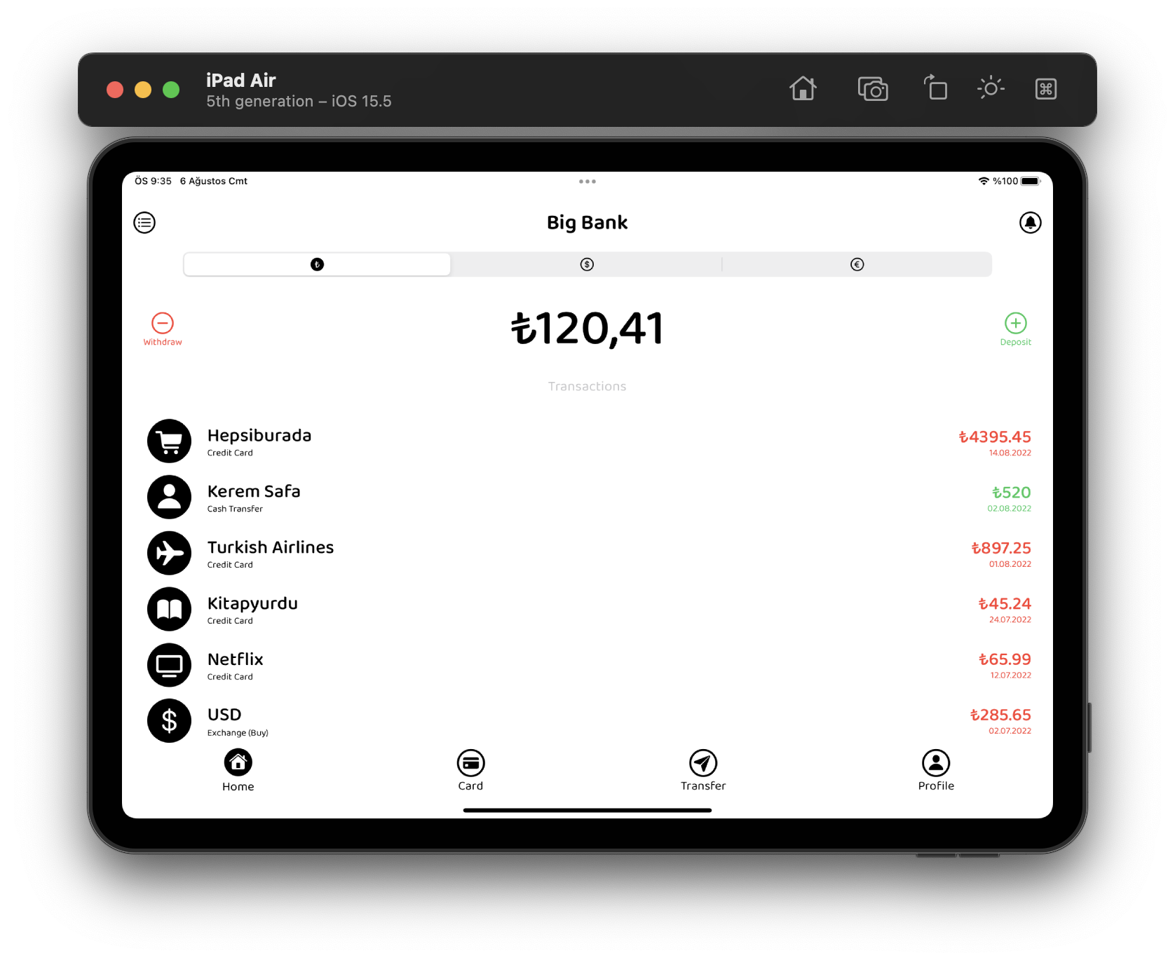 GitHub - keremec/bankAppDesign: Bank App Design on iOS.