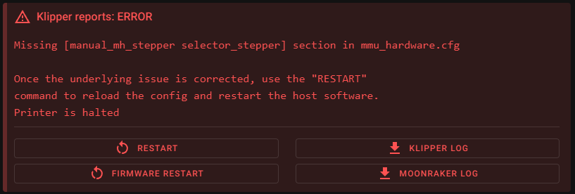 Missing [manual_mh_stepper selector_stepper] section in mmu_hardware.cfg (New HappyHare) · Issue ...