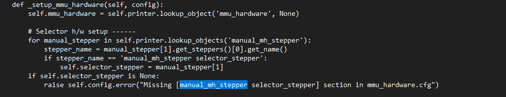 Missing [manual_mh_stepper selector_stepper] section in mmu_hardware.cfg (New HappyHare) · Issue ...