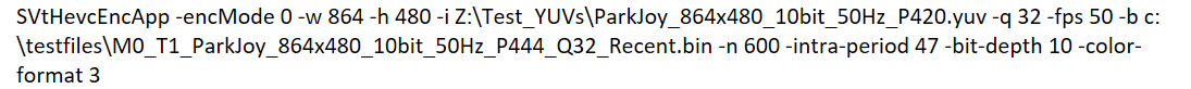 Encode output bitstream has obvious garbage with P444 480/720/1080 8bit/10bit YUV input in ...