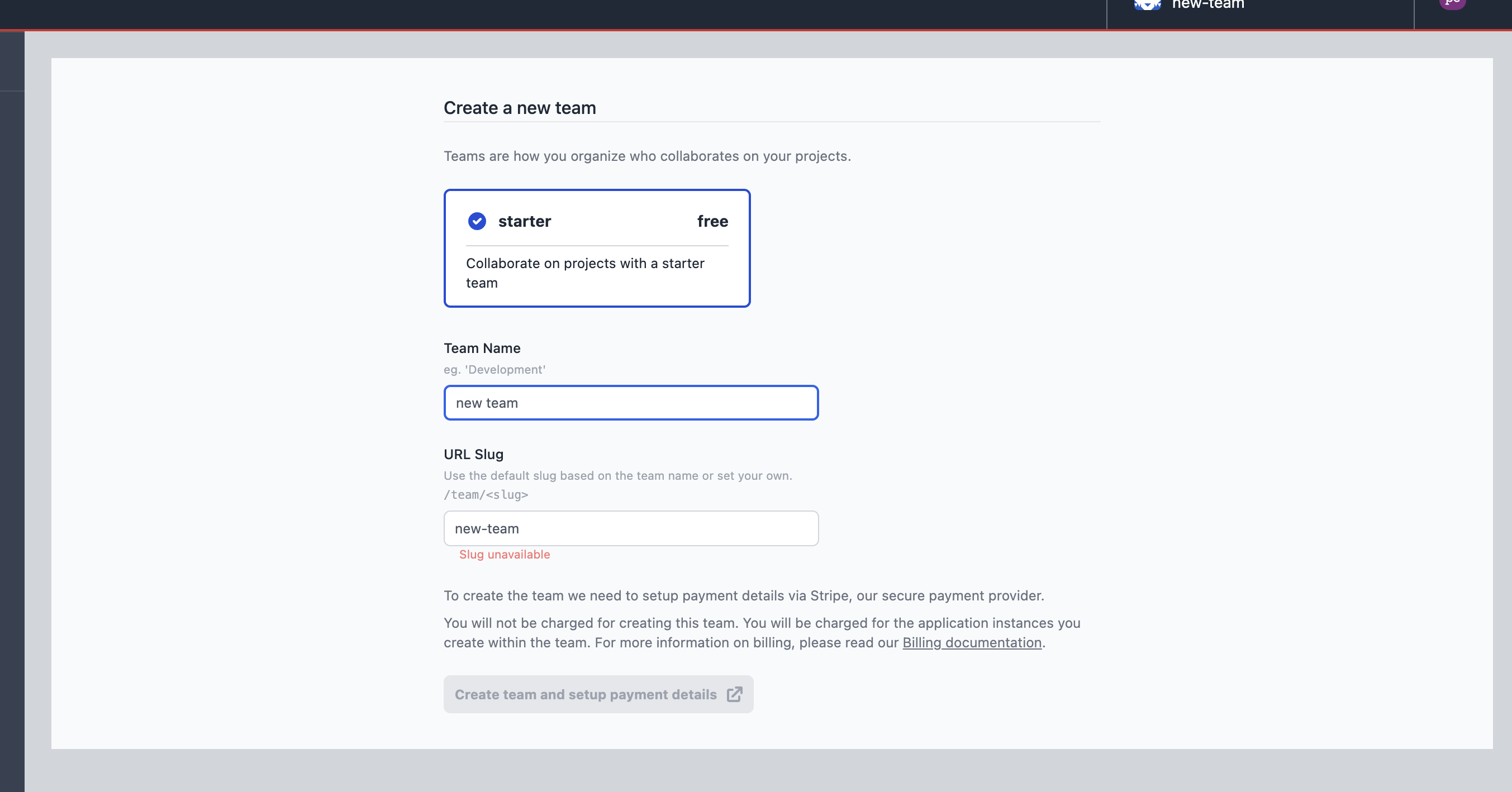 Billing setup check considerations for creating applications · Issue ...