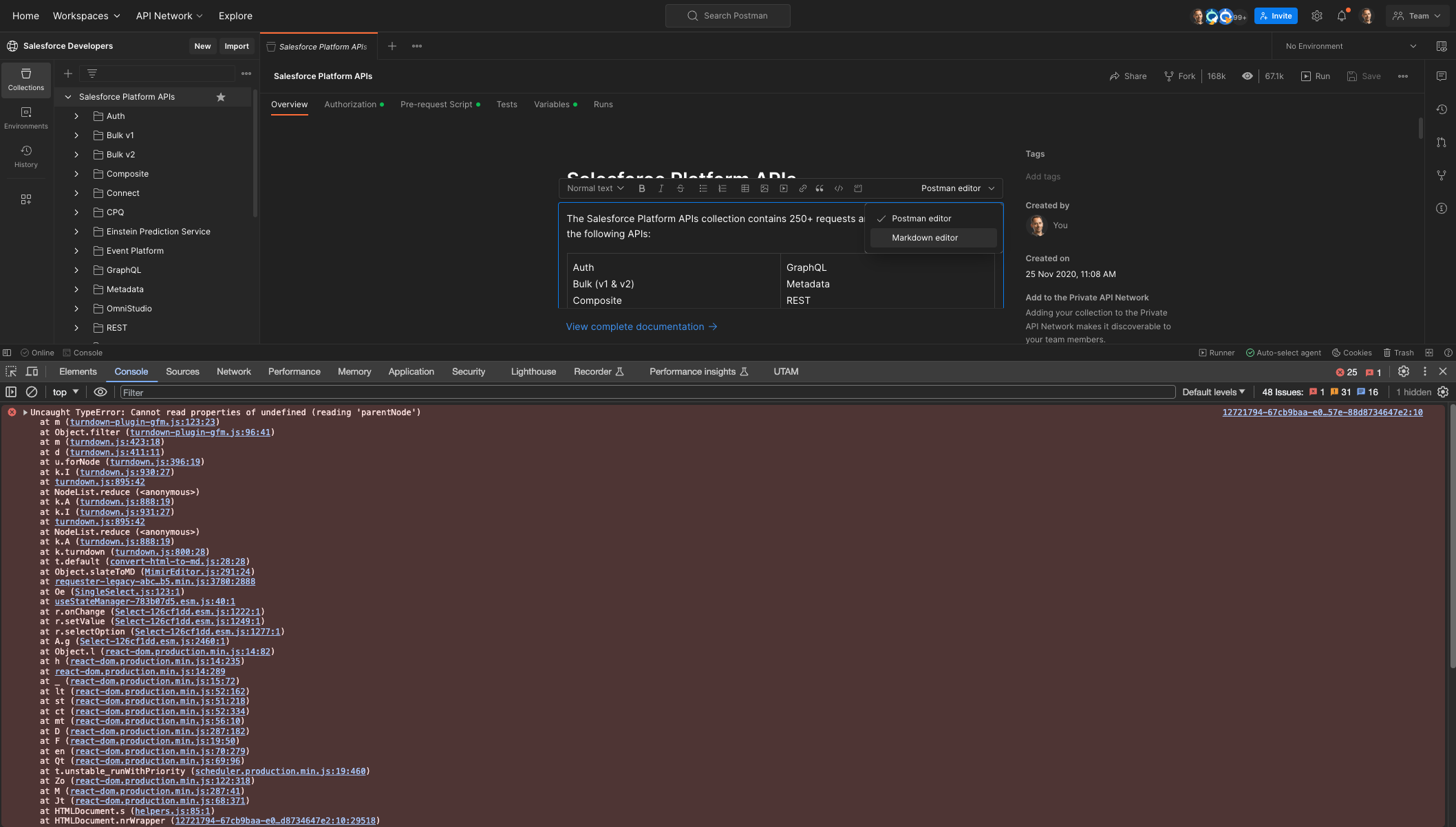 Markdown Editor is broken because of a JavaScript Uncaught TypeError error · Issue #12487 ...
