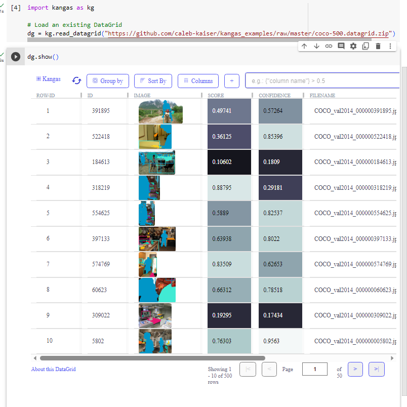 Cannot run dg.show() in jupyter notebook · Issue #123 · comet-ml/kangas · GitHub