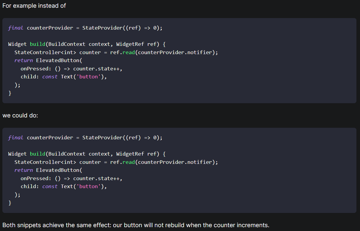 small error in the documentation · Issue #1046 · rrousselGit/riverpod · GitHub